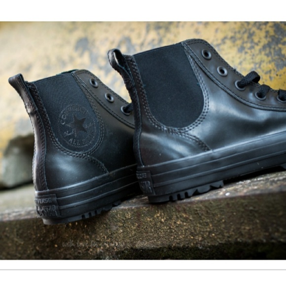 Converse | Shoes | Nwt Converse Chelsea Black Rubber Boots | Poshmark